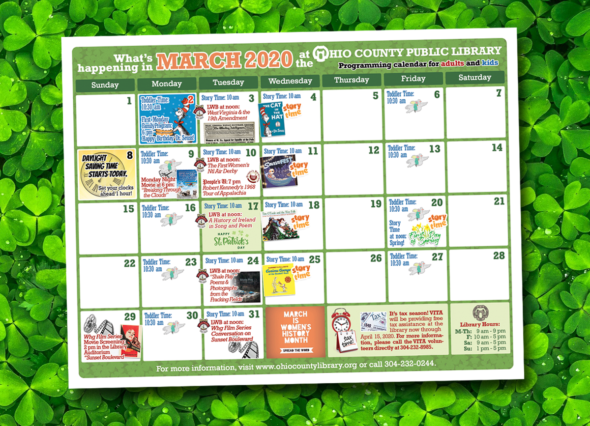 March 2020 OCPL Programming Calendar Available > News | Ohio County ...